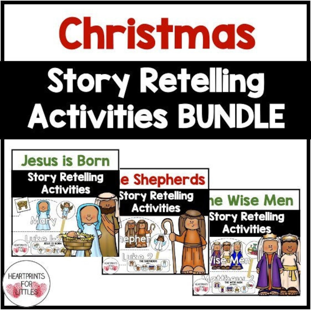Christmas Bible Story Retelling Activities Bundle, Homeschool ...