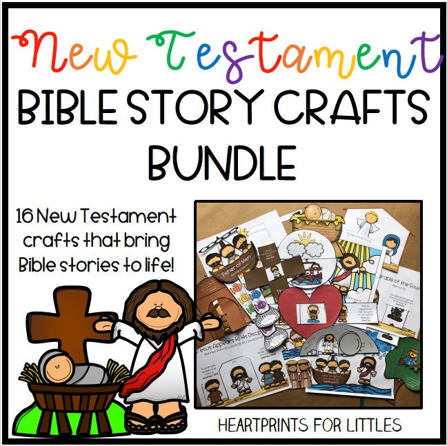 New Testament Bible Story Crafts Bundle 16 Bible Crafts for | Etsy