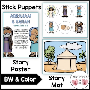 Abraham and Sarah Bible Story Retelling Activities (digital Download ...