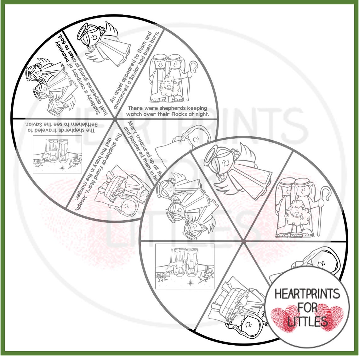 Christmas Bible Story Wheel, the Shepherds Craft (digital Download) - Etsy