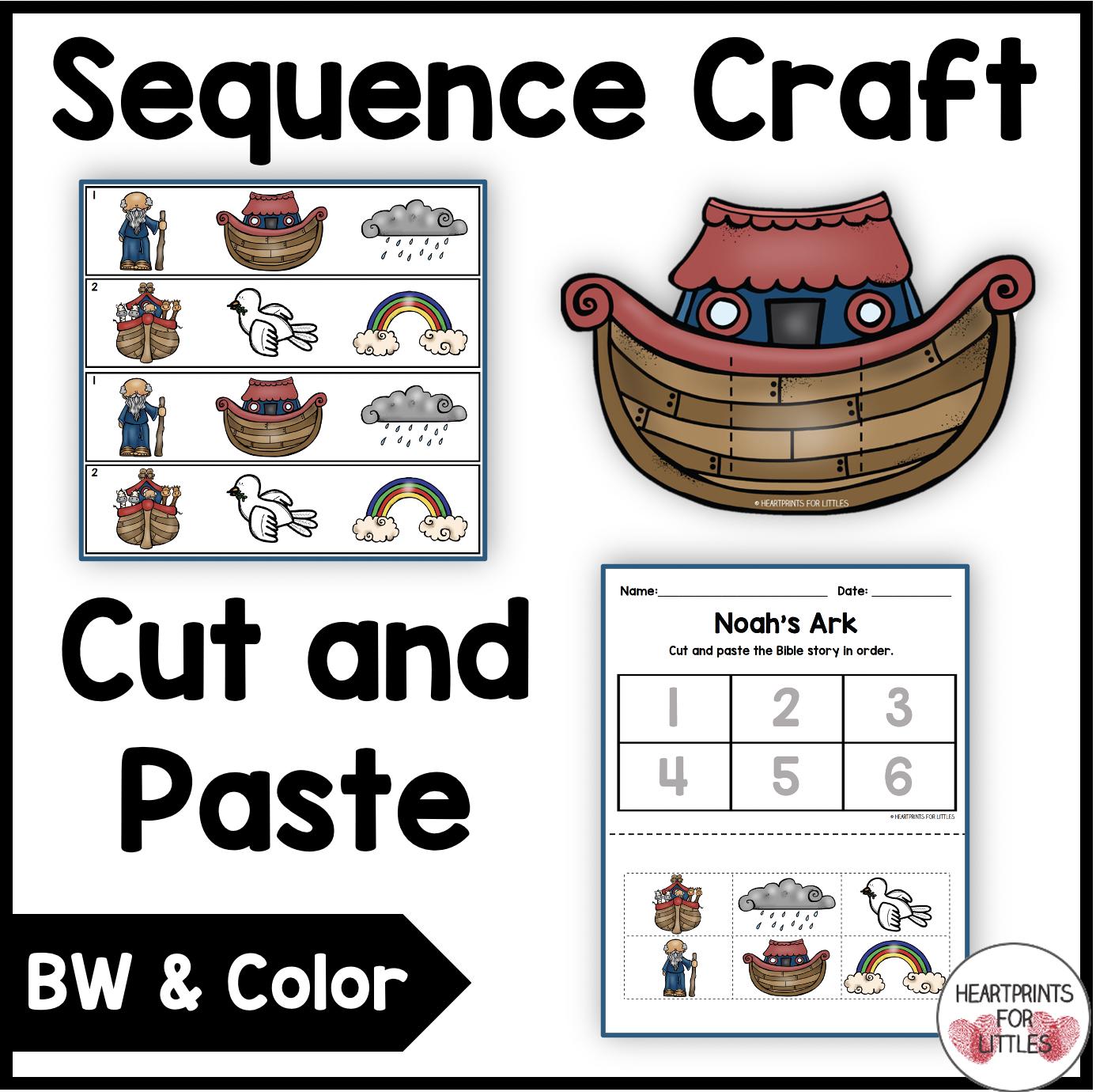 Noah's Ark Bible Story Sequencing Activities (digital Download) - Etsy