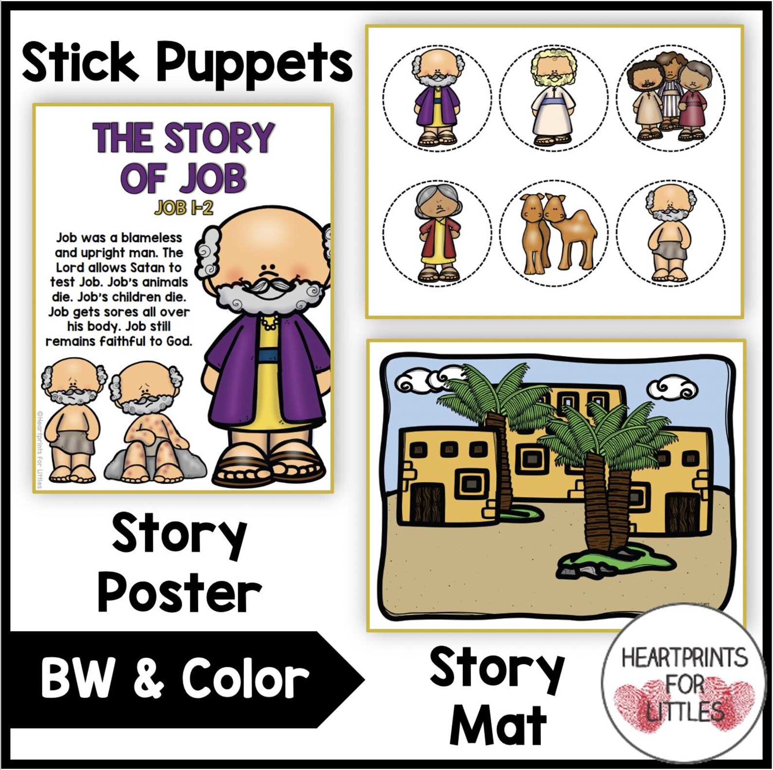 The Story of Job Retelling Activities (digital Download) - Etsy