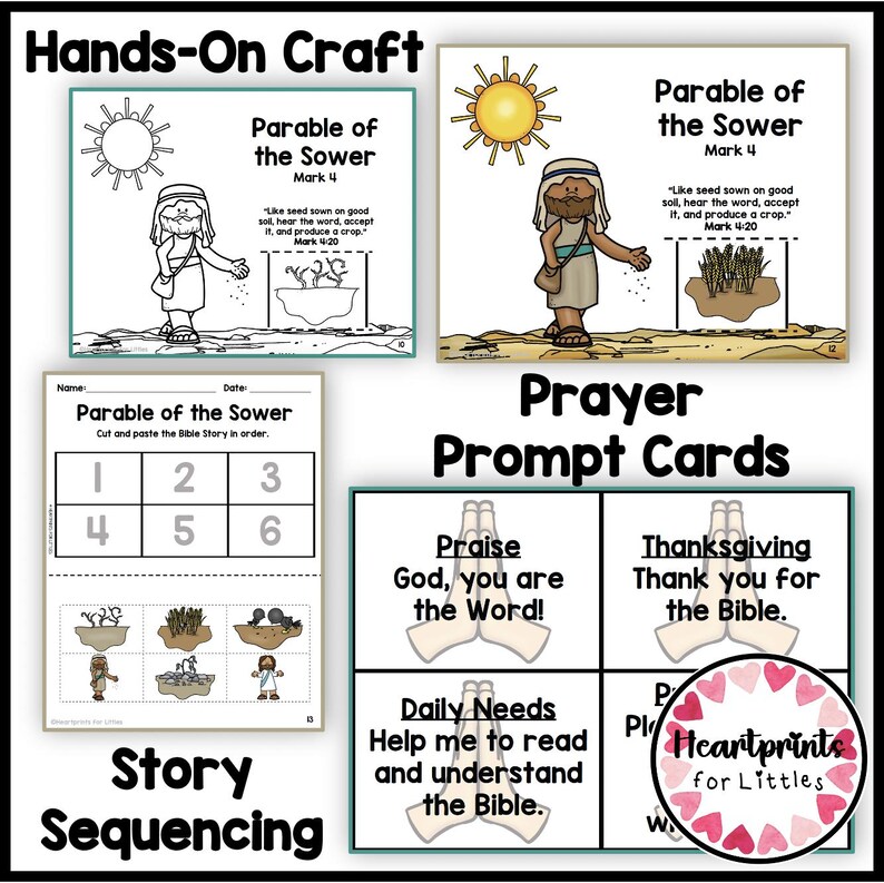 Parable of the Sower Bible Lesson, Mark 4:1-20, Homeschool & Sunday ...