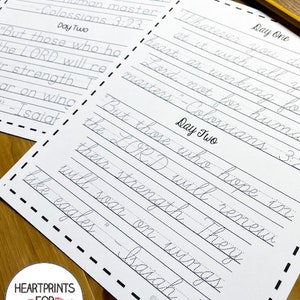 Back to School Bible Verse Handwriting Practice, Bible Verse Tracing ...