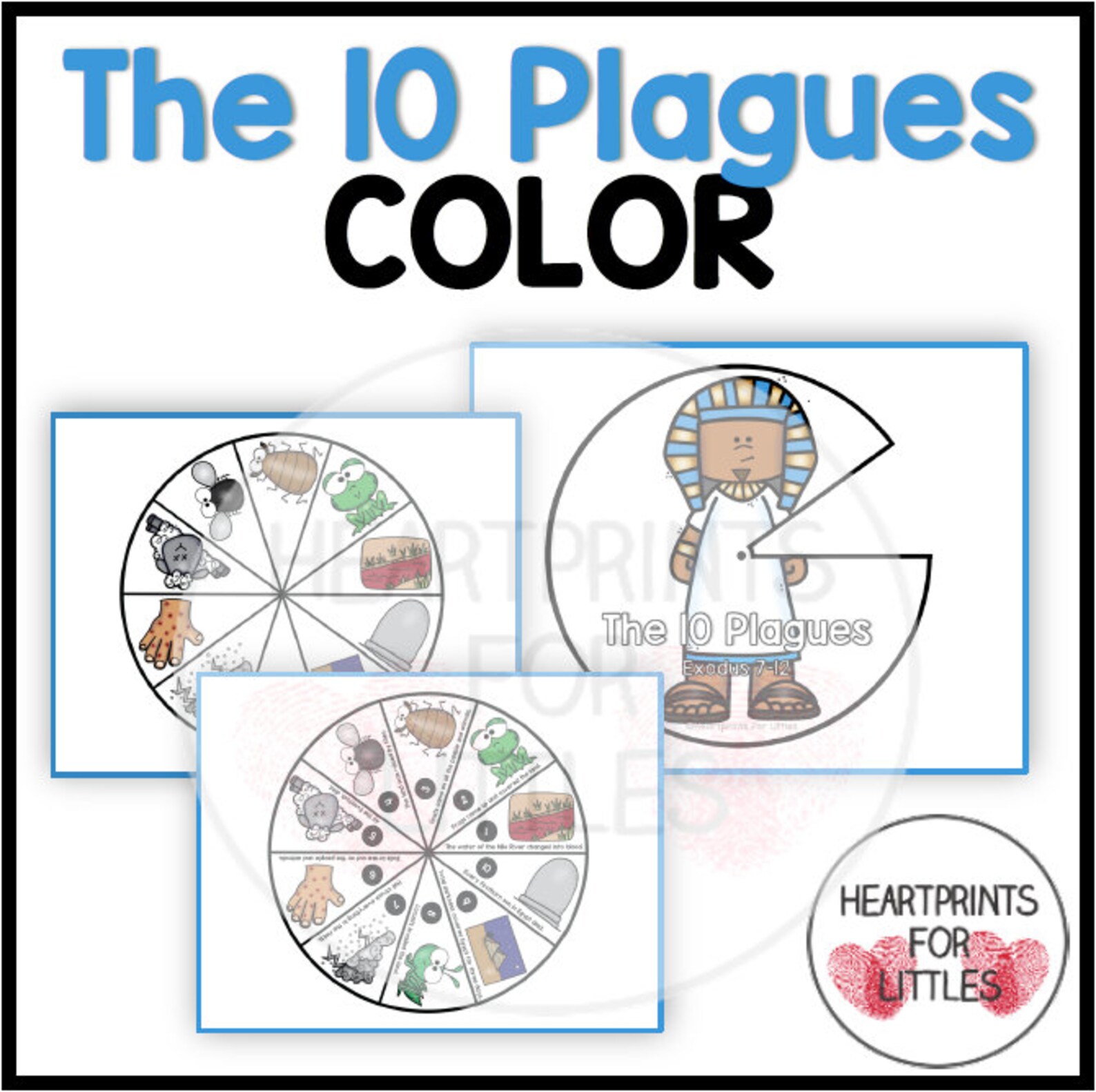 The 10 Plagues of Egypt Bible Story Wheel Bible Story Craft - Etsy