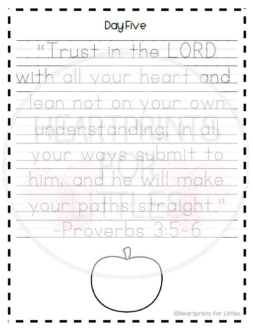 Back to School Bible Verse Handwriting Practice Bible Verse - Etsy