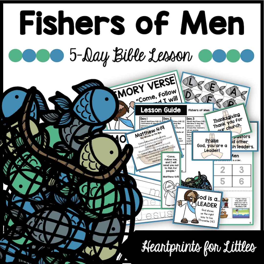 Fishers of Men Bible Lesson, Matthew 4, Homeschool & Sunday School ...