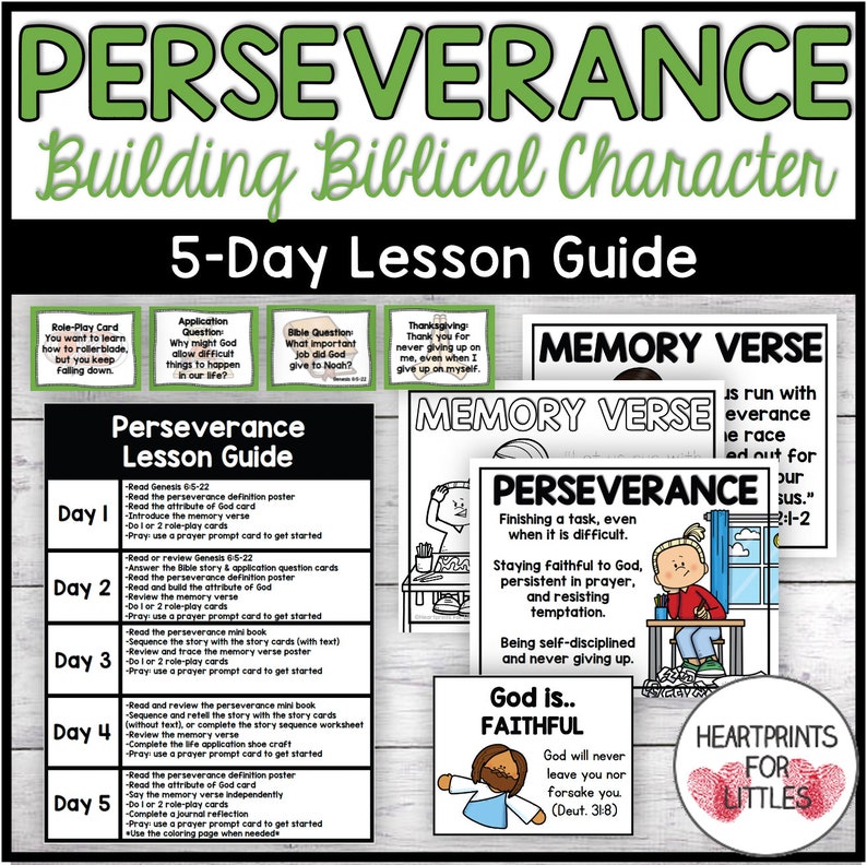 Perseverance Bible Lesson & Activities, Building Biblical Character ...