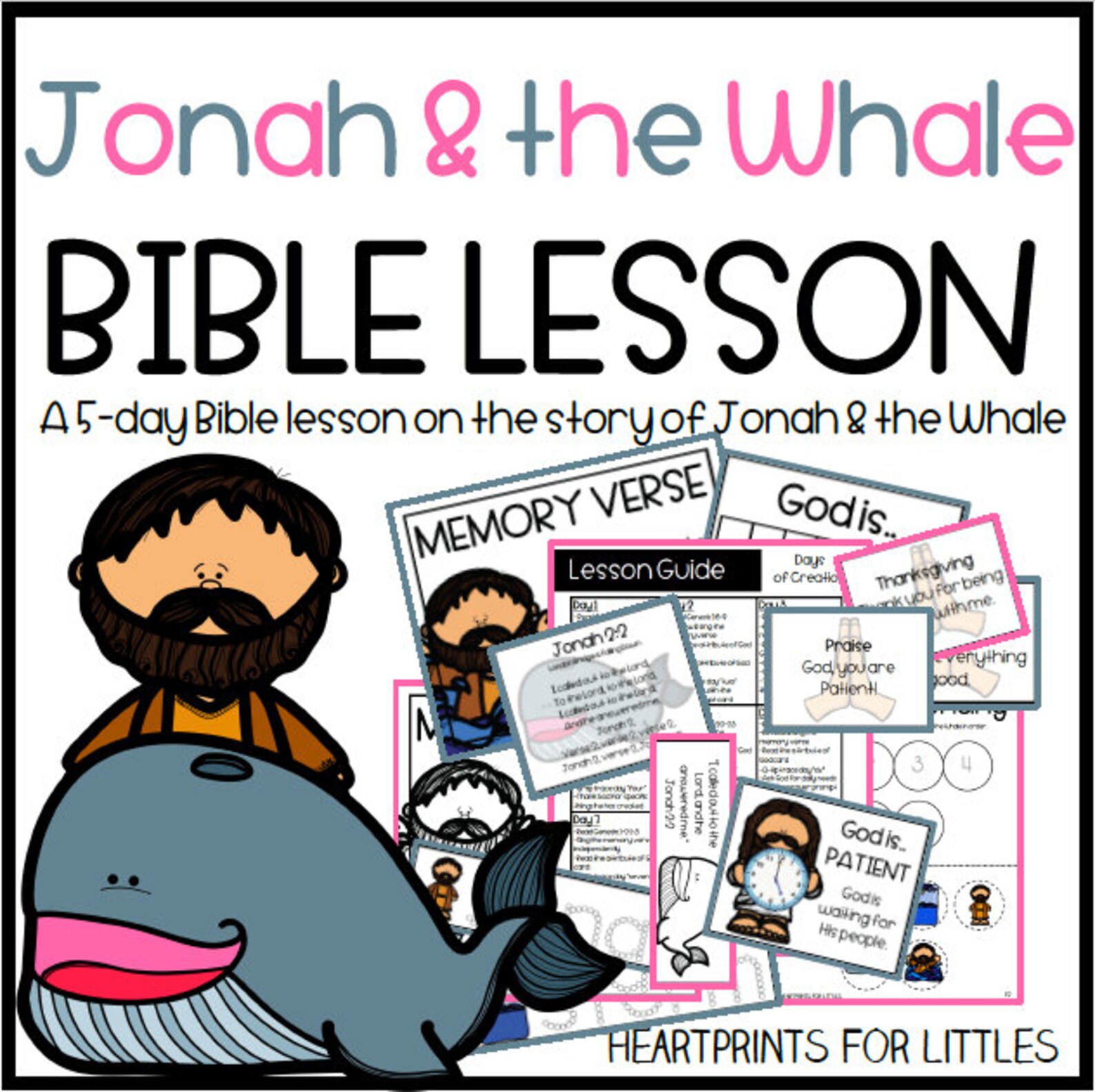 Jonah and the Whale Bible Story Bundle 5-Day Bible Lesson | Etsy