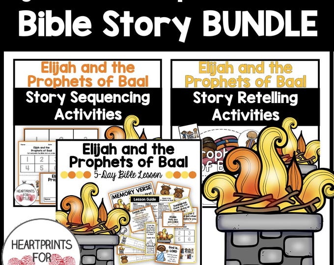 Elijah Bible Lesson, Printable Activities for Prek Sunday School and ...