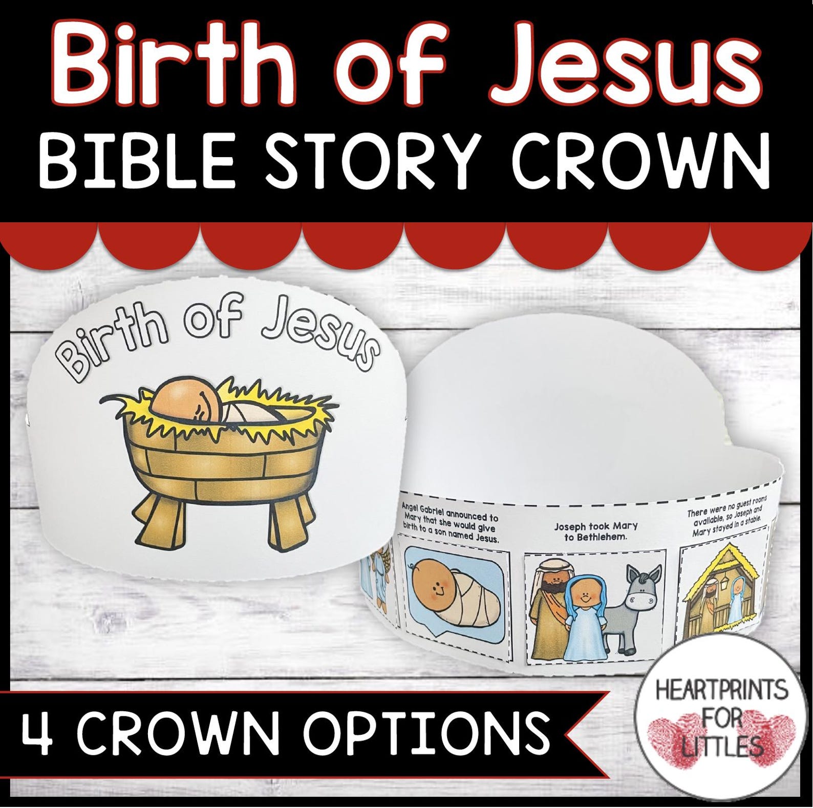 Birth of Jesus Bible Story Crown, Nativity Headband, Sunday School ...