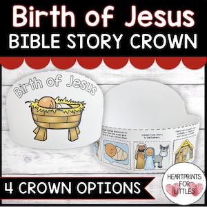 Birth of Jesus Bible Story Crown, Nativity Headband, Sunday School ...