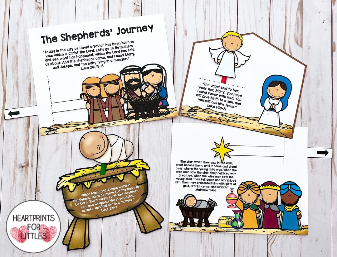Nativity Bible Story Crafts: Set 1, Christmas Printable (digital ...