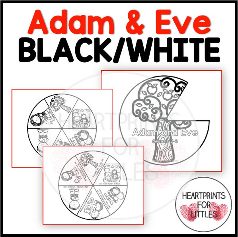 Adam and Eve Bible Story Wheel Garden of Eden Bible Story - Etsy