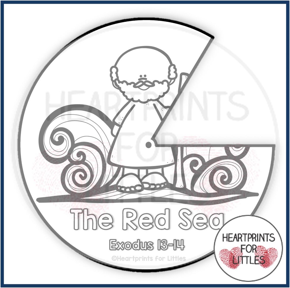 Moses and the Red Sea Bible Story Wheel, Bible Craft, Sunday School ...