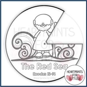 Moses and the Red Sea Bible Story Wheel, Bible Craft, Sunday School ...