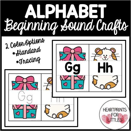 Alphabet Beginning Sound Crafts, Hands-on Letter Flashcards (digital ...