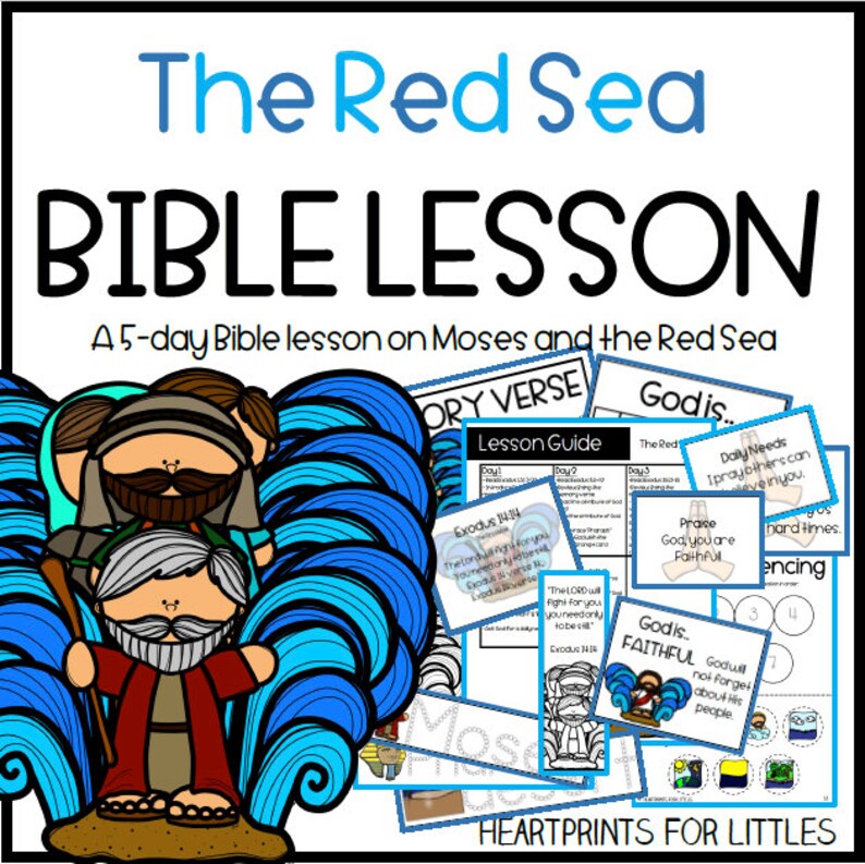 Moses and the Red Sea Bible Story Bundle 5-day Bible Lesson | Etsy