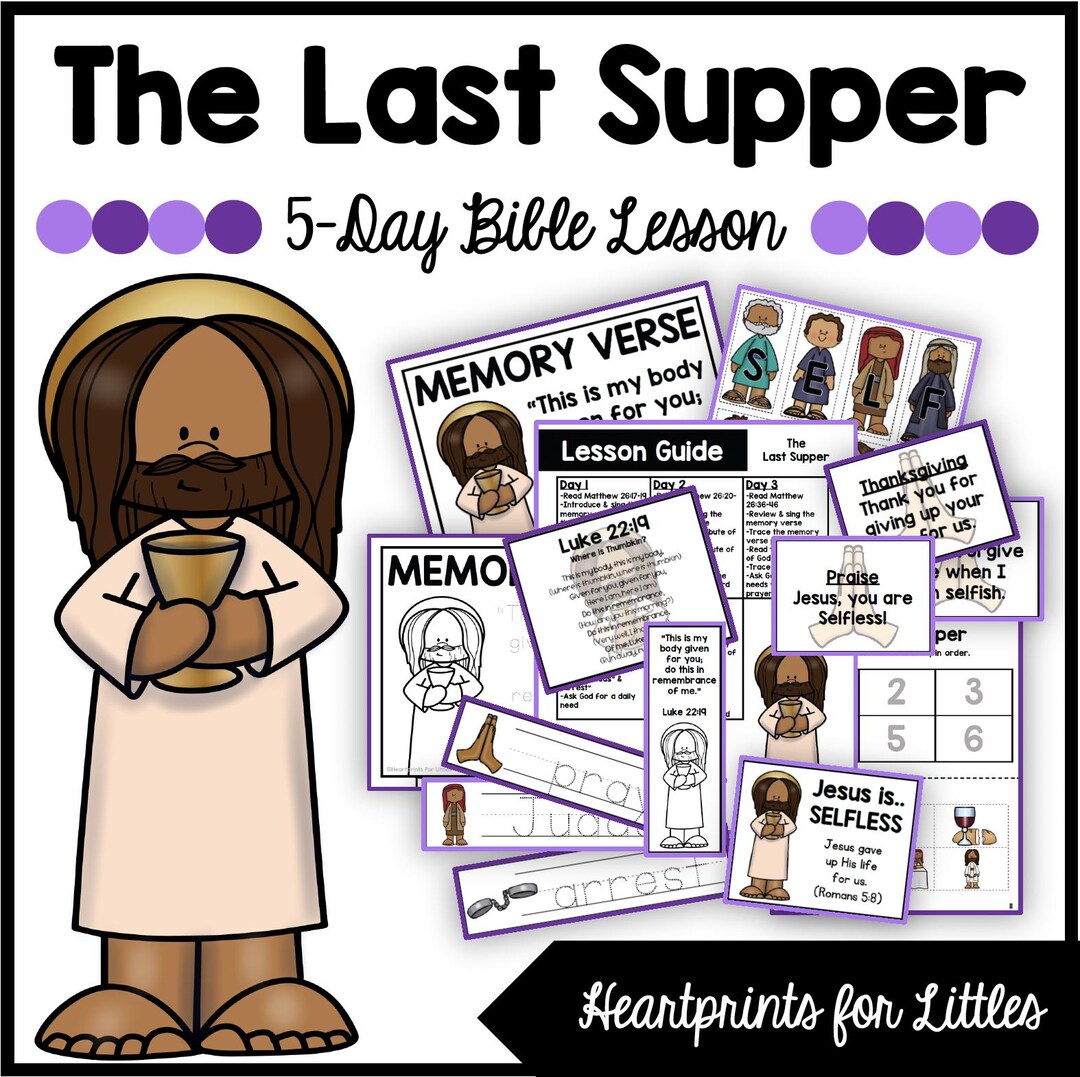 Easter 5-day Bible Lesson, Maundy Thursday Bible Lesson, the Last ...