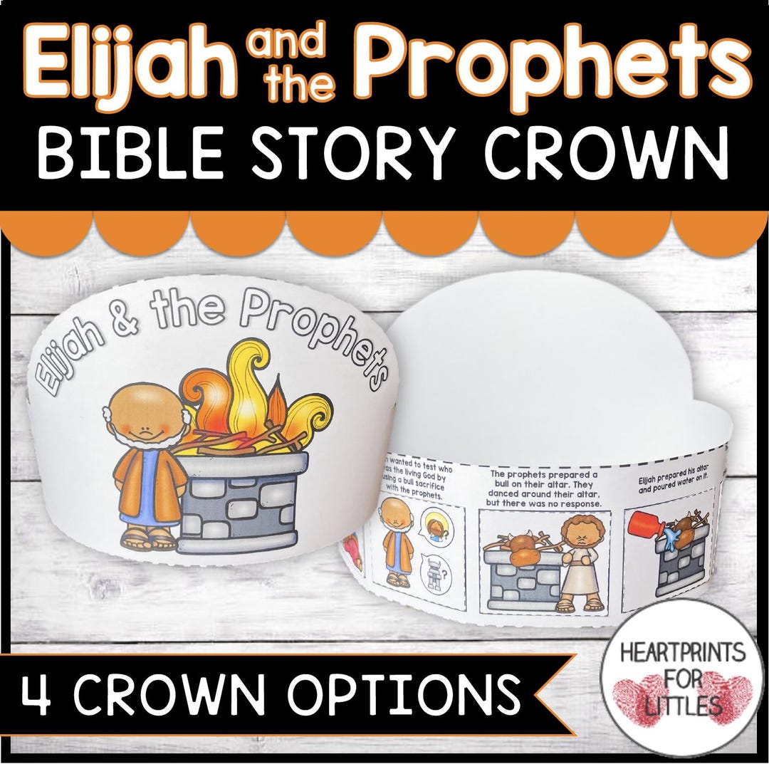 Elijah and the Prophets of Baal Bible Story Crown, Bible Headband ...