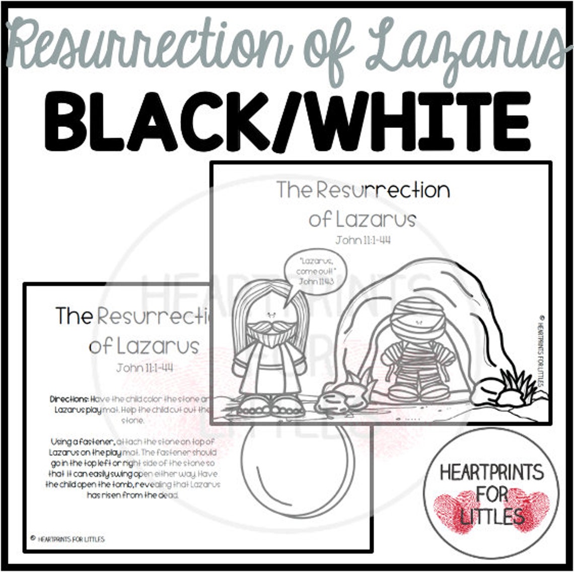 The Resurrection of Lazarus Bible Craft for Kids Miracles of - Etsy