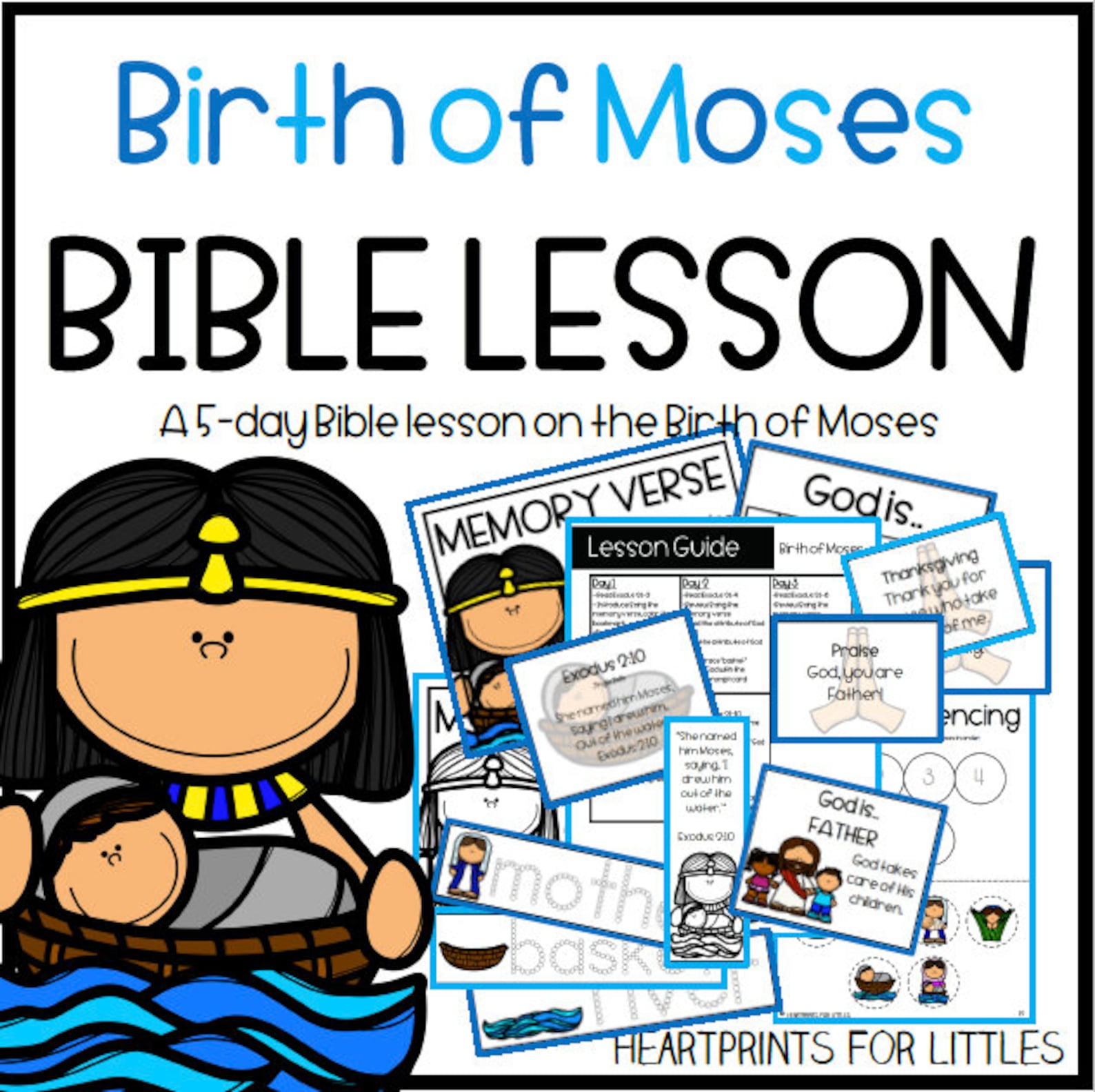 The Birth of Moses Bible Story Bundle 5-day Bible Lesson - Etsy