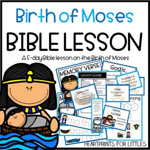 The Birth of Moses Bible Story Bundle 5-day Bible Lesson - Etsy