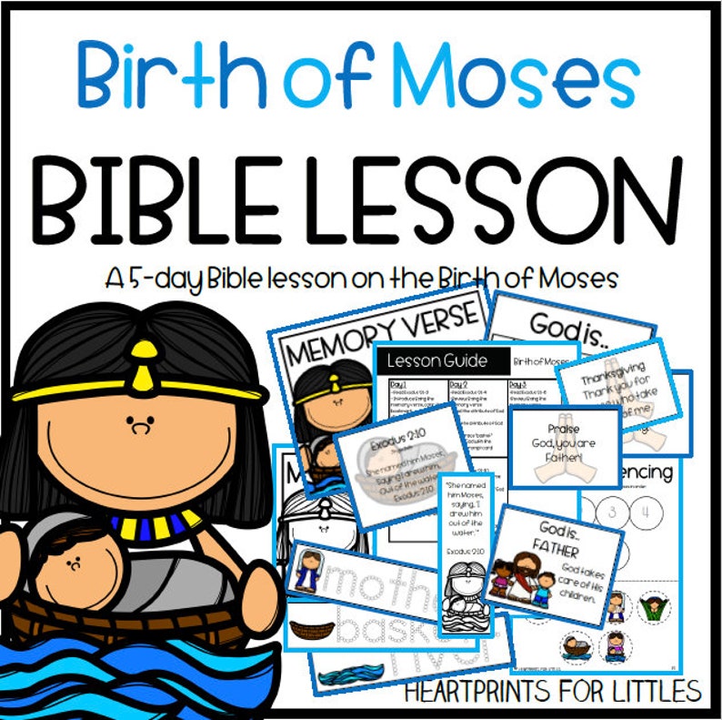 The Birth of Moses Bible Story Bundle 5-day Bible Lesson - Etsy
