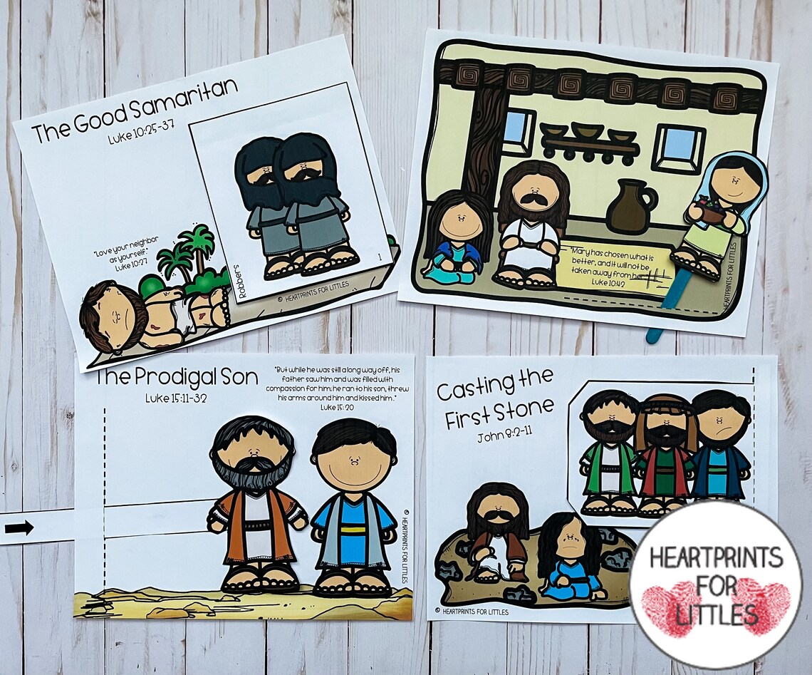 New Testament Bible Story Crafts-set 5 Bible Crafts | Etsy