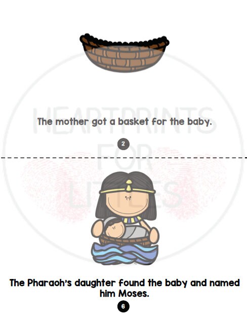 Moses Mini Books 5 Mini Readers Bible Stories for Kids - Etsy