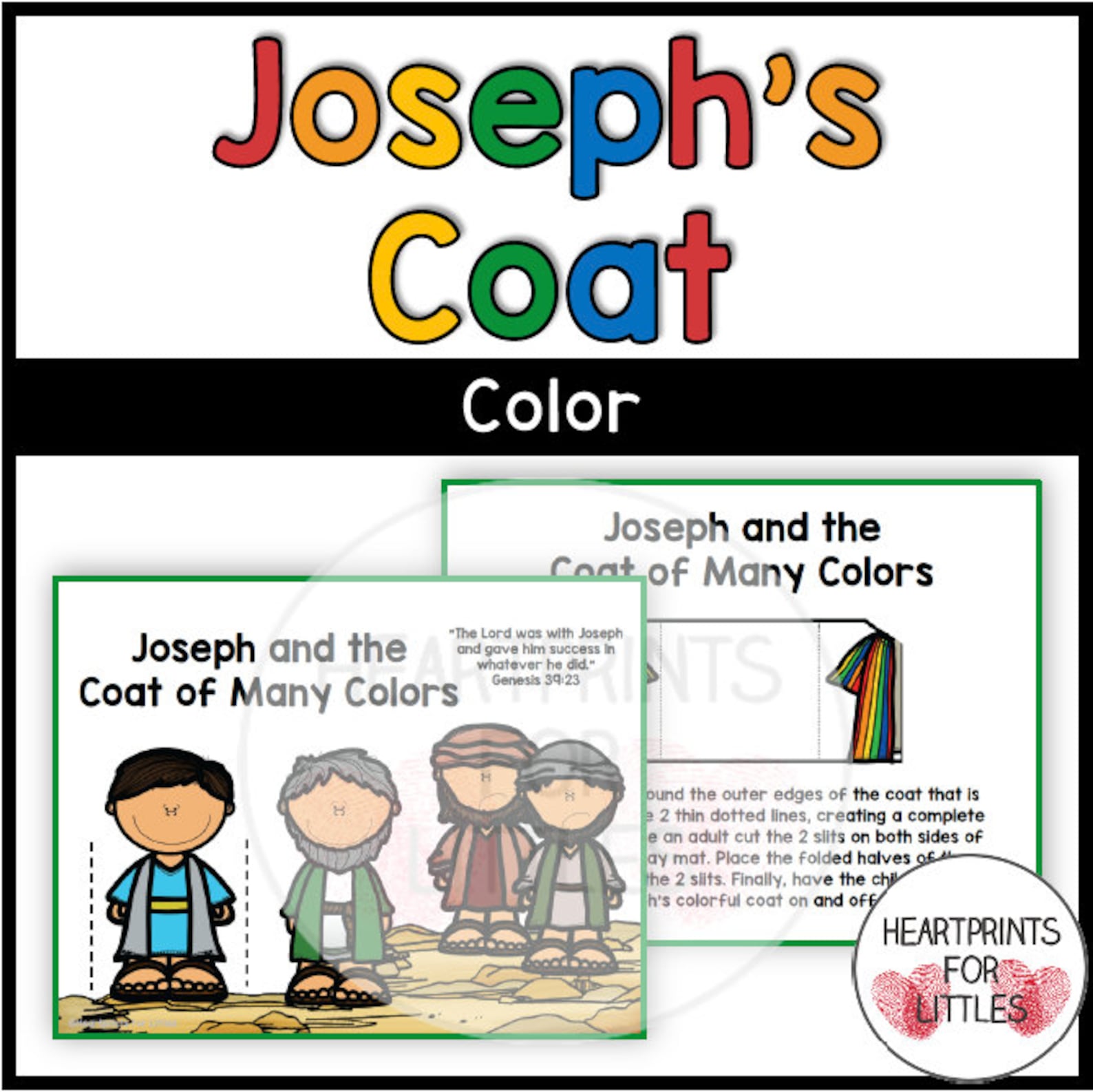 Joseph's Coat Bible Story Craft, Sunday School Activity and Craft ...