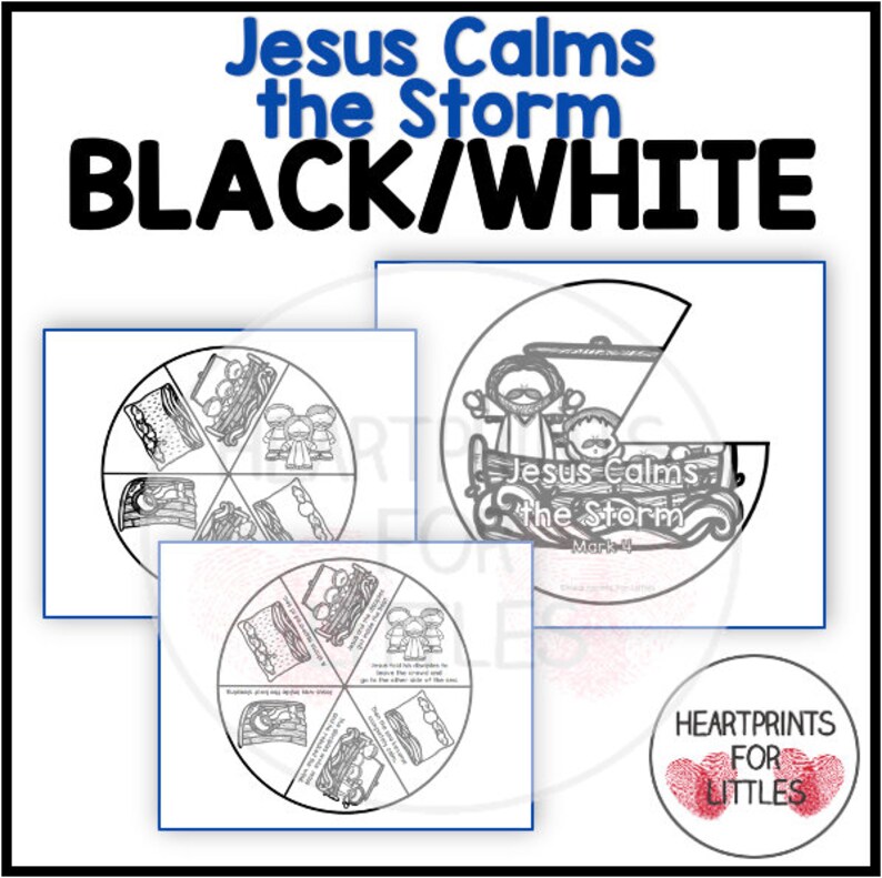 Jesus Calms the Storm Bible Story Wheel, Bible Story Craft, Sunday ...