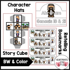 Abraham and Sarah Bible Story Retelling Activities for Kids, Homeschool ...