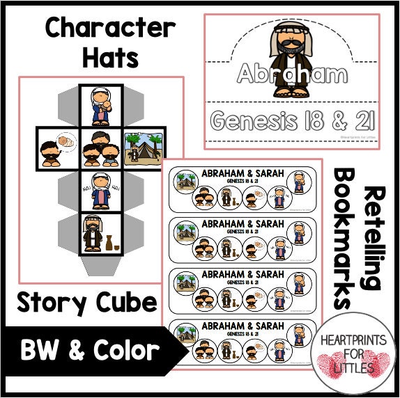 Abraham and Sarah Bible Story Retelling Activities for Kids - Etsy
