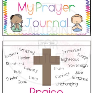 Prayer Journal Flip Book for Preschool, Homeschool Printable, Sunday ...