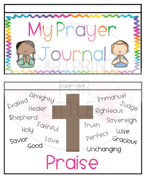 Prayer Journal Flip Book for Preschool, Homeschool Printable, Sunday ...