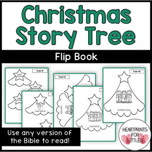 Christmas Story Tree Craft, Nativity Flip Book (digital Download) - Etsy