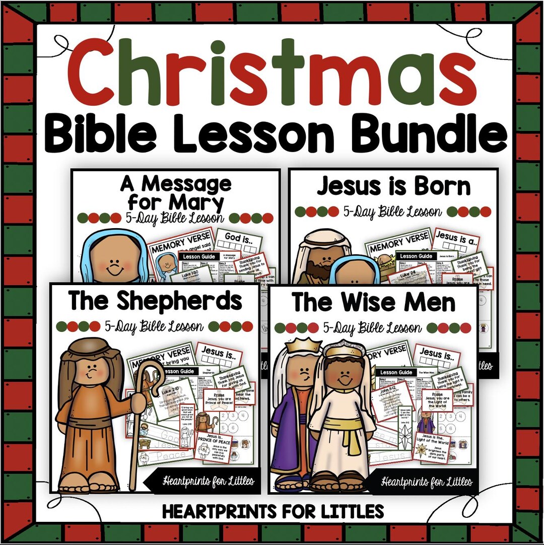 Christmas Bible Lesson Bundle, the Nativity, Bible Activities and ...