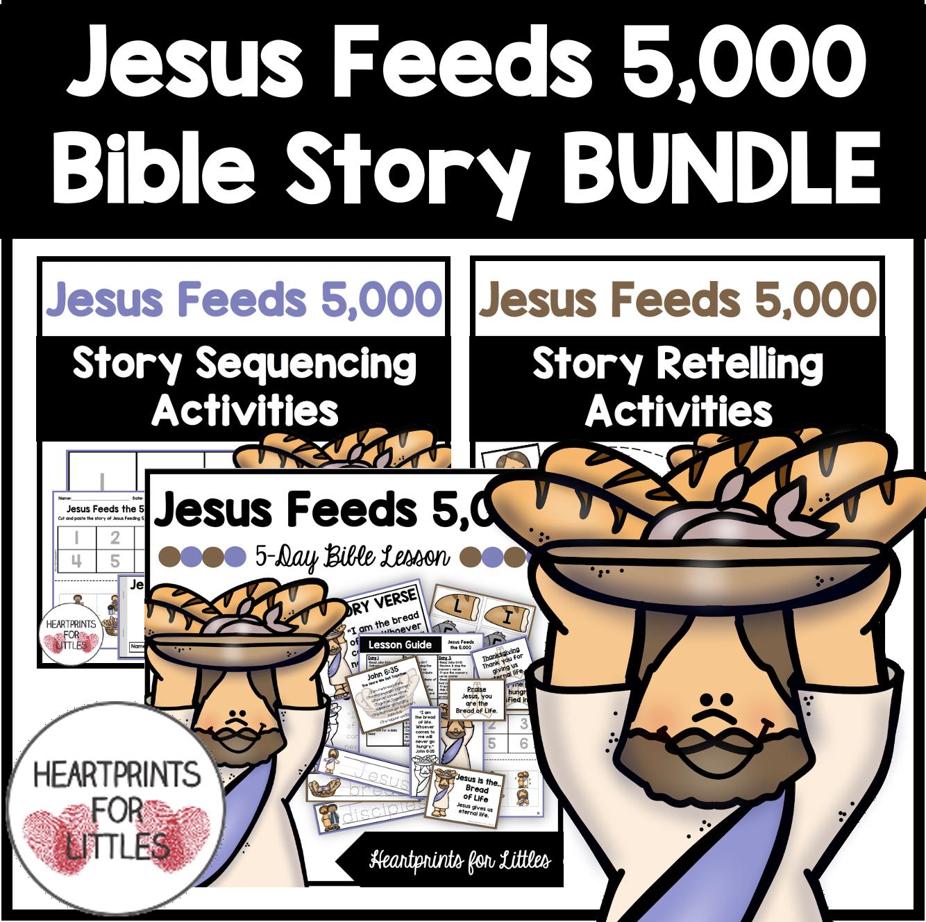 Jesus Feeds 5000 Bible Story Activities Bundle (digital Download) - Etsy
