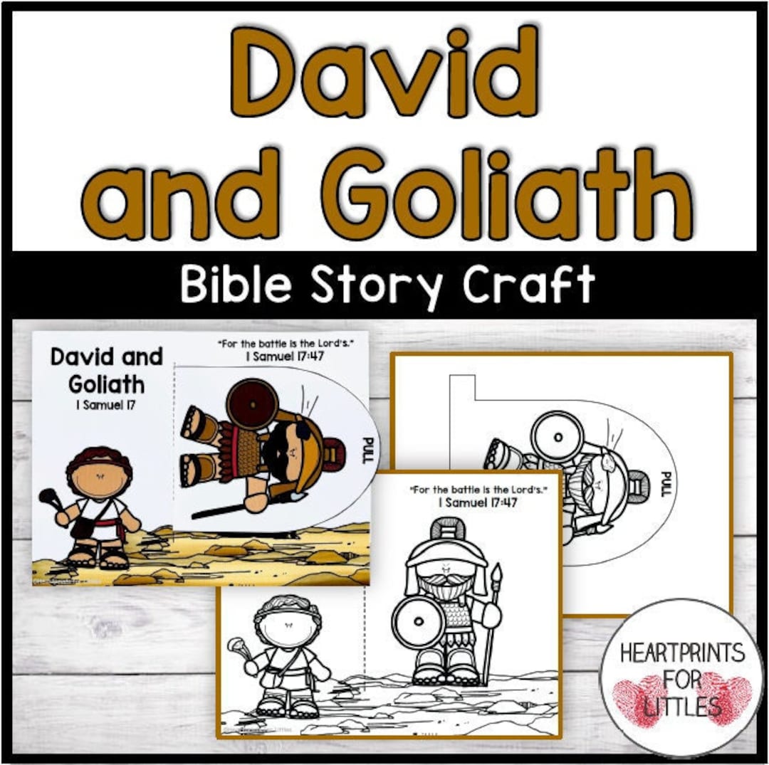 David and Goliath Bible Craft for Kids, Sunday School Craft, Homeschool ...