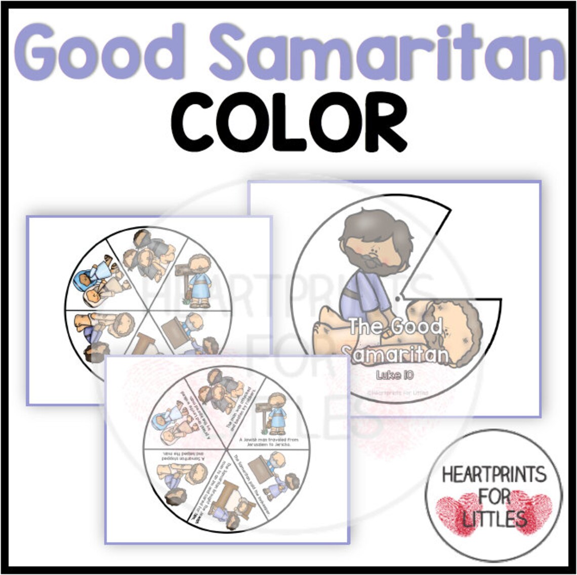 The Good Samaritan Bible Story Wheel Luke 10 Bible Story - Etsy