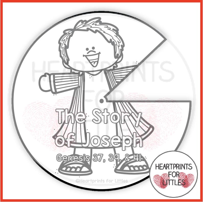 Story of Joseph Bible Story Wheel: Sunday School Craft (digital ...