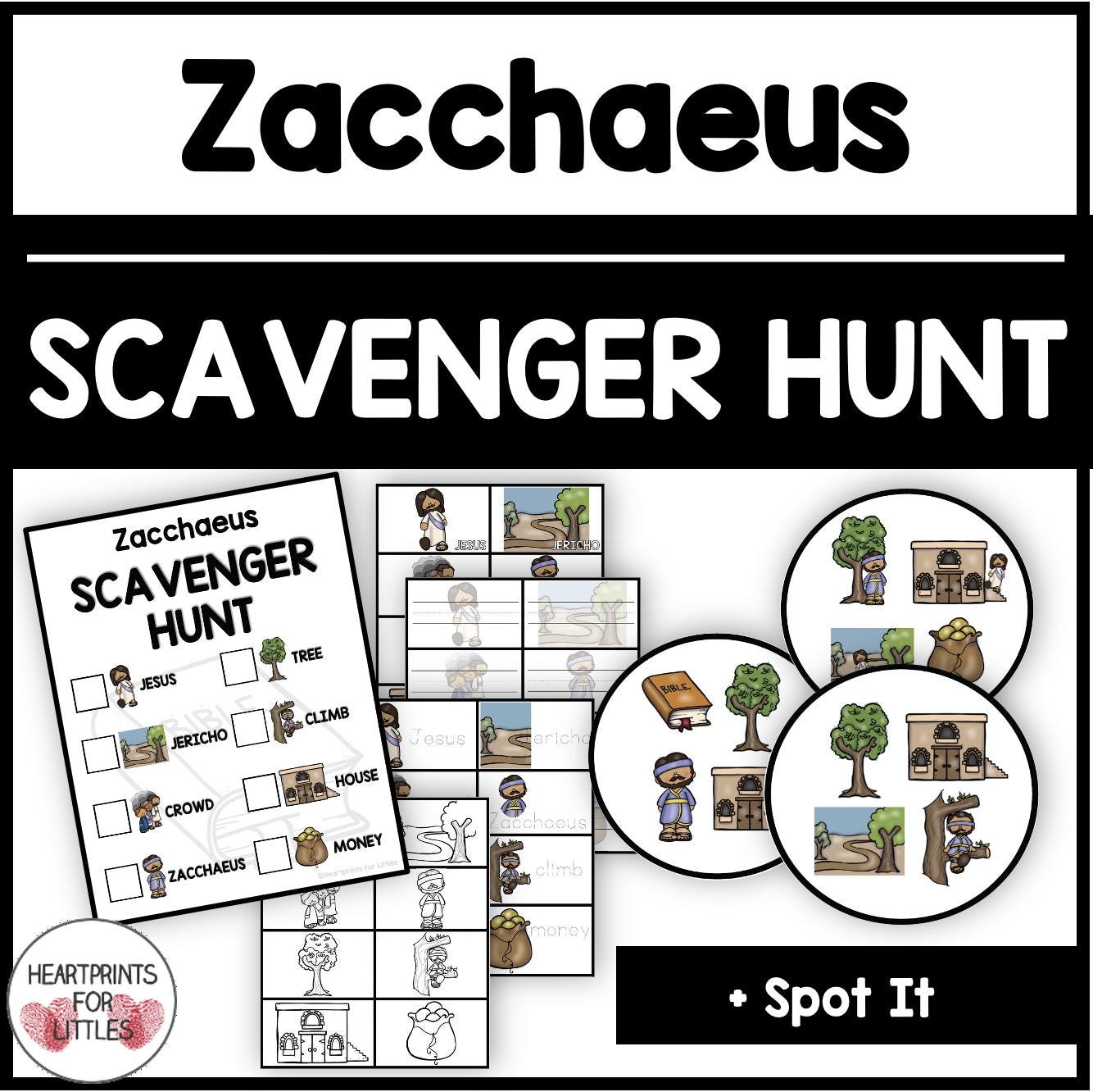 Zacchaeus Bible Story Games, Bingo, Scavenger Hunt, & More (digital ...