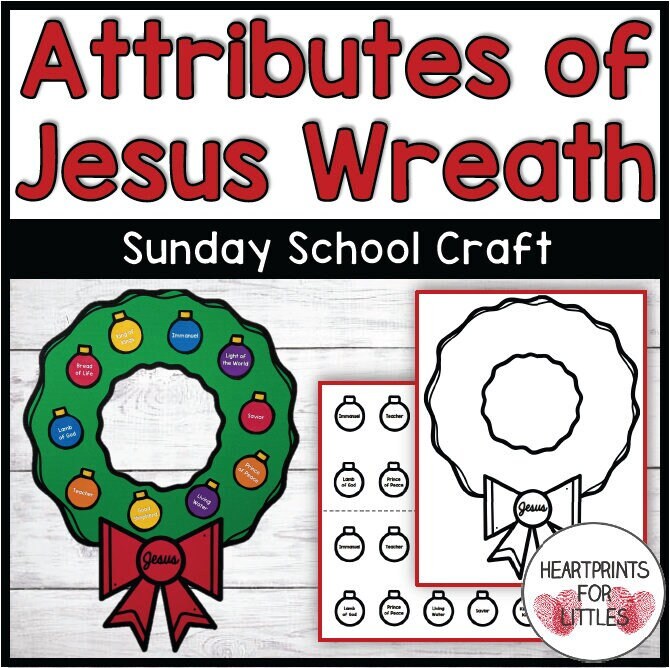 Attributes of Jesus Christmas Wreath, Names of Jesus Wreath, Christmas ...