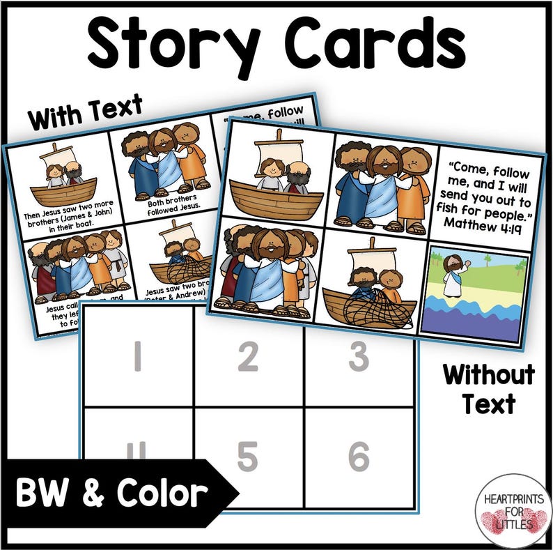 Fishers of Men Bible Story Sequencing Activities (digital Download) - Etsy