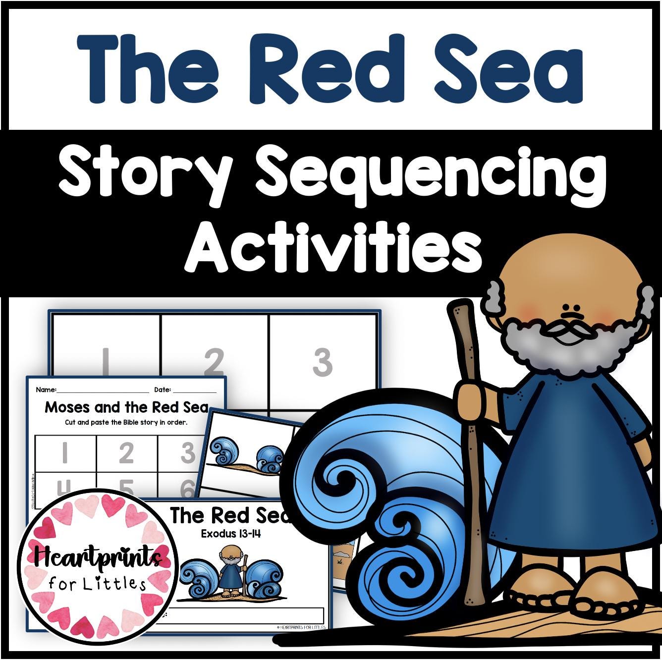 Moses Bible Story Sequencing Activities Bundle (digital Download) - Etsy