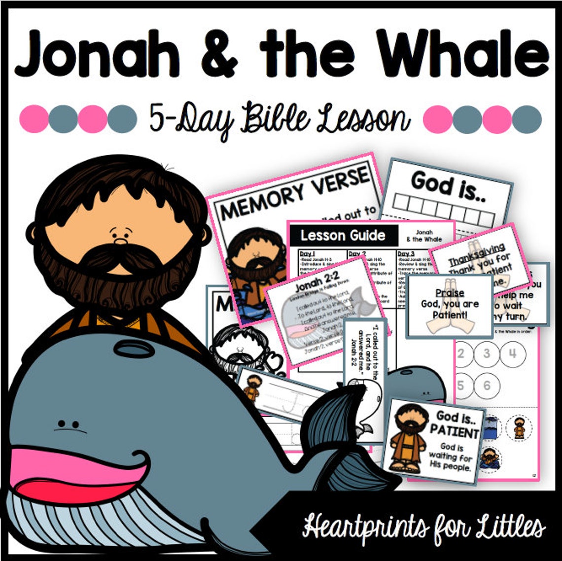 Jonah and the Whale Bible Story Bundle 5-day Bible Lesson - Etsy
