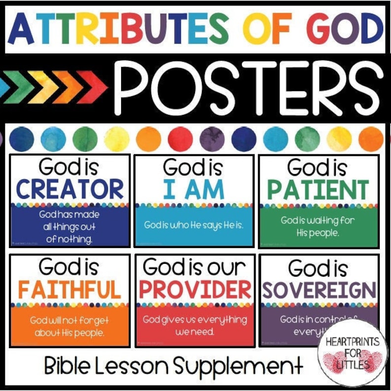 Attributes of God Posters, Christian Classroom Decor (digital Download ...