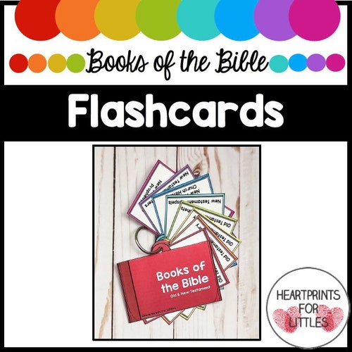 Books of the Bible Flashcards Old and New Testament 66 - Etsy