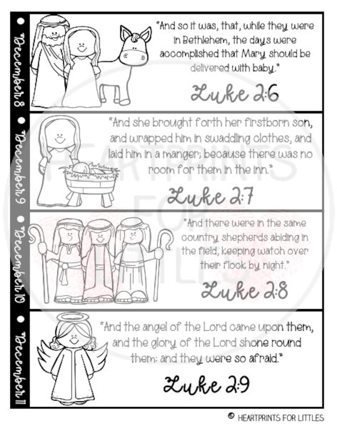 Advent Story Cards for Kids Christmas Story Cards Bible - Etsy Canada